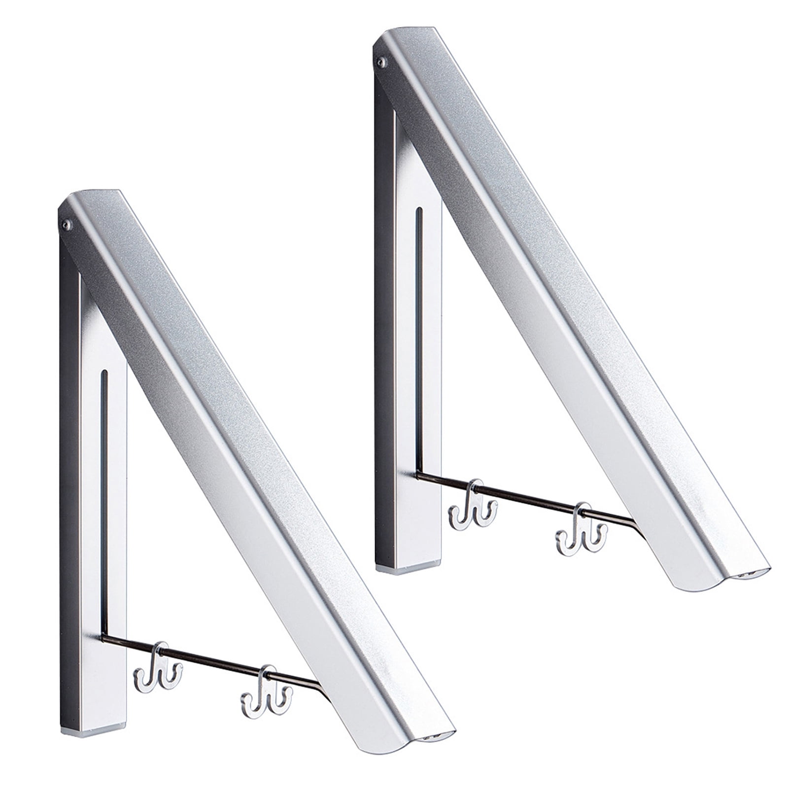 Yoone Folding Clothes Hanger Retractable Wall Mounted Drying Rack Home ...