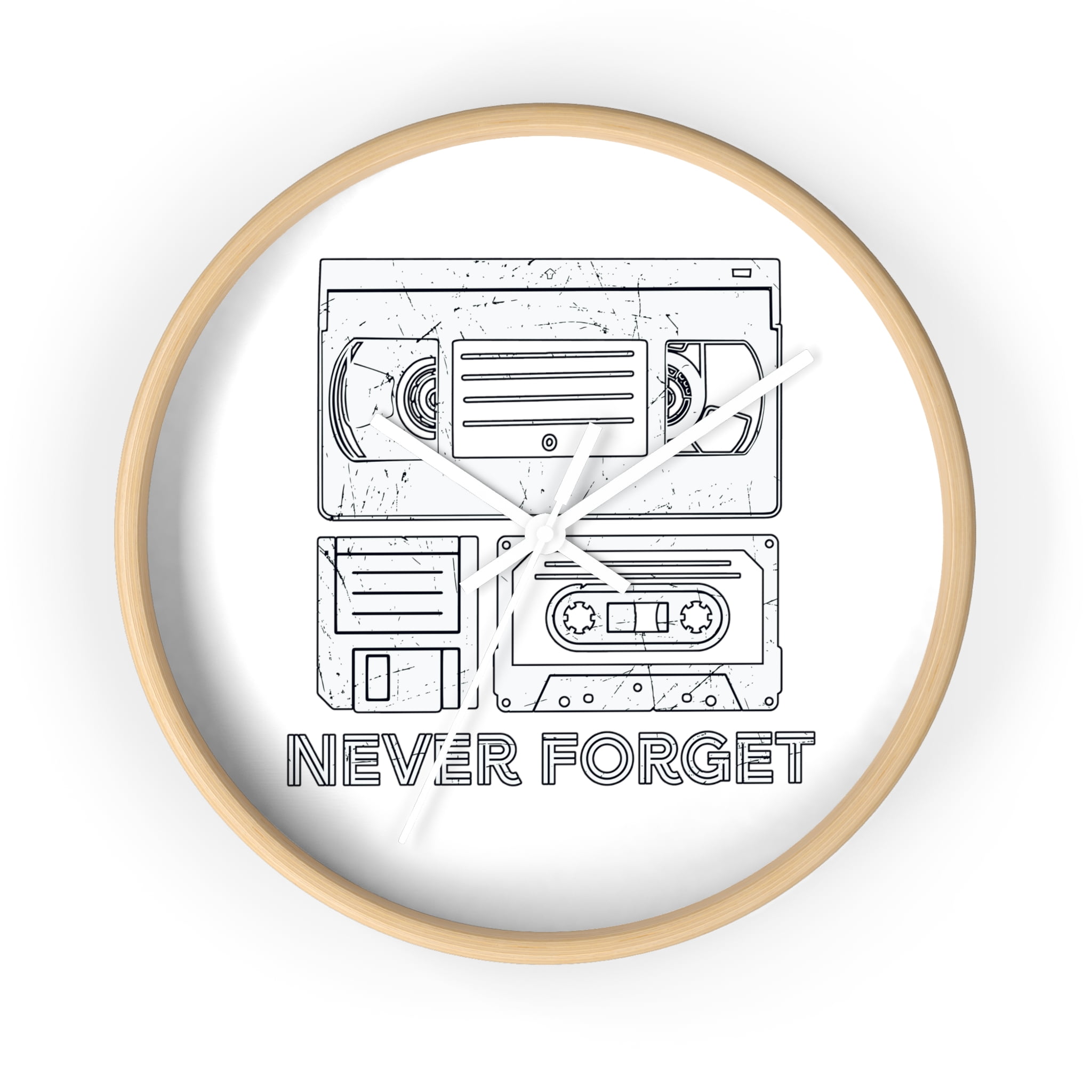 Nostalgic 80's 90's Cassette Floppy Disk VHS Funny Wall clock - Walmart.com