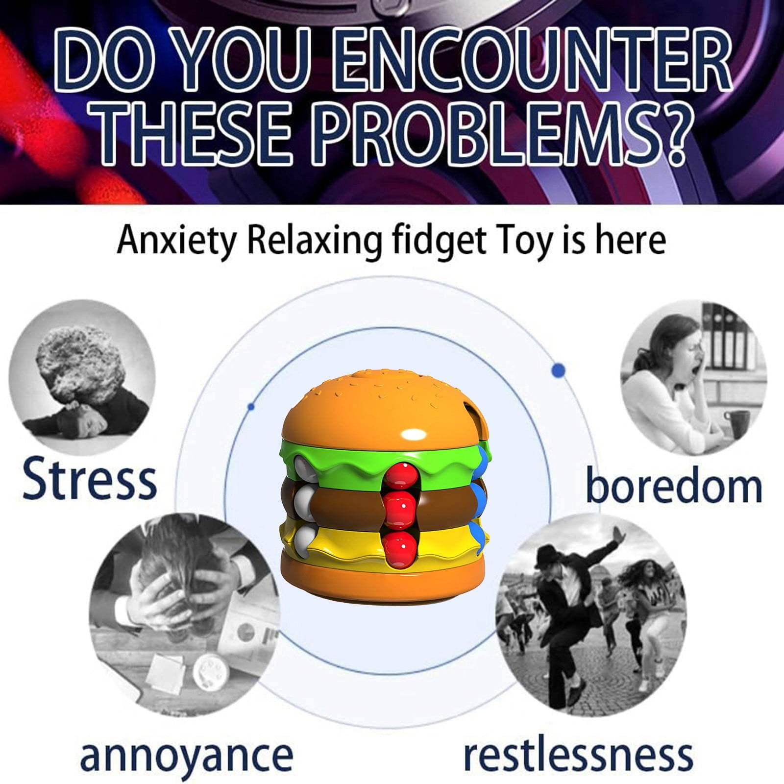 French Fries Burger Stress Toys Stress Stress Sensory For Kids And ...