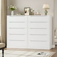 Homfa Vertical 5 Drawer Dresser, Wood Storage Cabinet with Upgraded ...