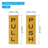 Uxcell 5x1.7" Push Pull Door Sign, 1 Pairs Acrylic Self-Adhesive Back ...