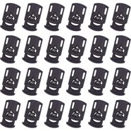 Menkey 50 Pack Round Cord Locks, Black Plastic Stopper for Drawstrings ...