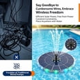 Solar Powered Floating Water Pump Solar Fountain for Bird Bath,with LED ...