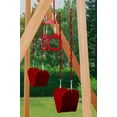Trailside Cedar Swingset with Belt Swings and Trapeze Bar, All Wood ...