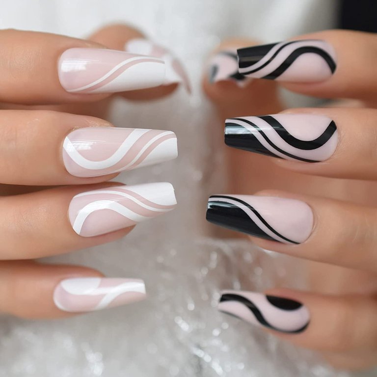 All White Acrylic Nails Designs