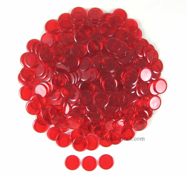 Red Extra Thick Plastic Sorting Chips 19MM (3/4in) Pack of 250 Koplow ...