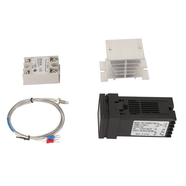 PID Temperature Controller, Digital PID Temperature Controller Set AC 100-240V Small Overshoot ...