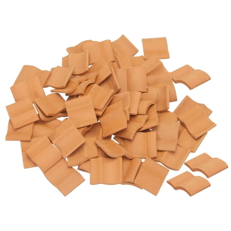 Uxcell Miniature Roof Tiles Clay Model Roof Tiles Mini DIY Tiles Model ...