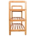 BirdRock Home 3-Tier Free Standing Bamboo Shoe Rack with Handles ...