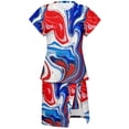 DHFJKG Womens 2 Piece Skirts Set American Flag Print Loose Fit ...