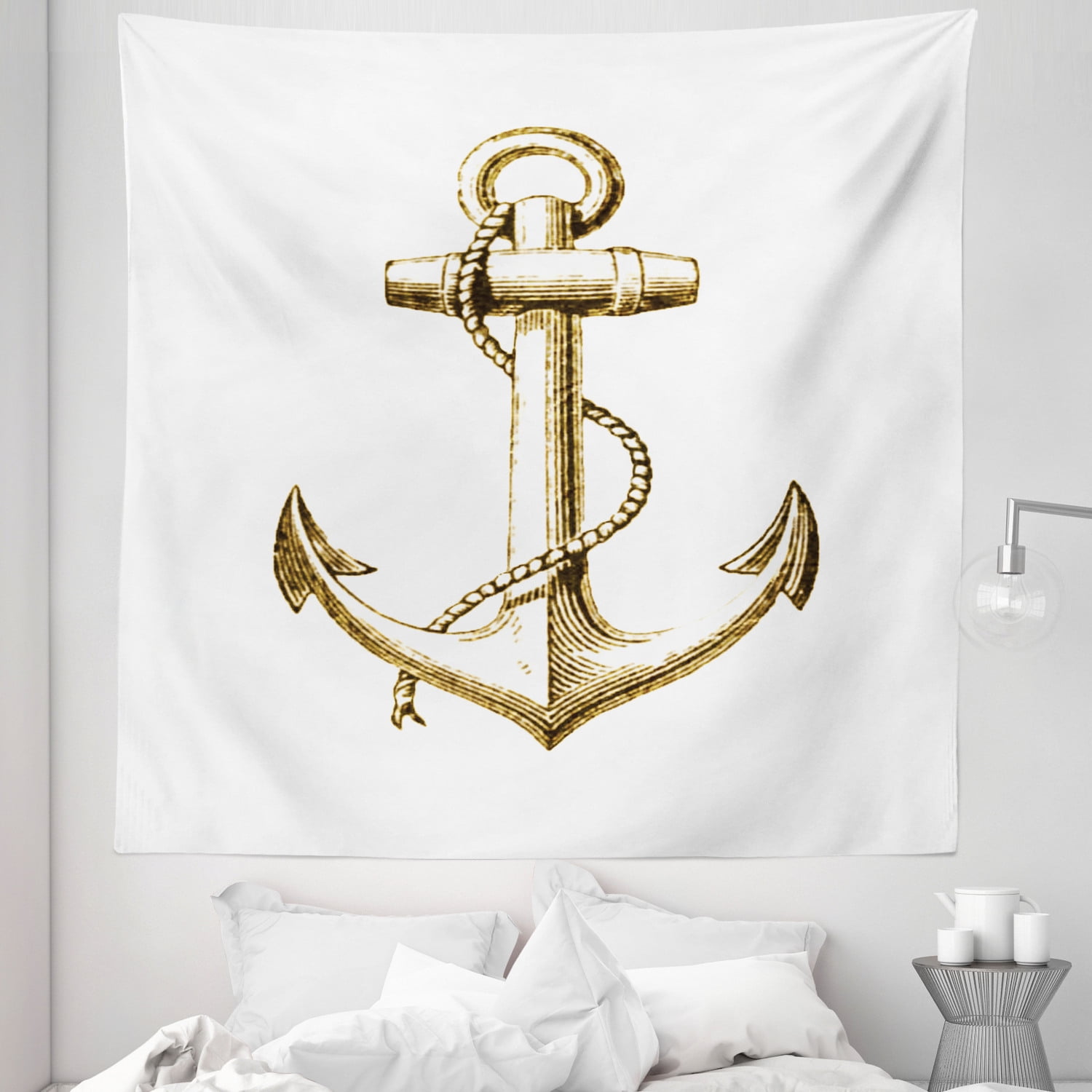 Anchor Tapestry, Foil Anchor Image Be Safe and Grounded Voyage Journey ...