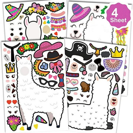 Kids DIY Craft Sticker 4 Sheets Make A Unicorn Face Chidren Girl Boy ...
