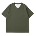 Bmisegm Girls T Shirts Short Sleeve V Neck with Pockets Casual Soft ...