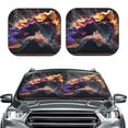 Balery 2 Piece Explosive Fluid Splash Art Car Windshield Sun Shade ...