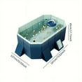 Foldable Large Rectangular Family Swimming Pool, Non-Inflatable, Easy ...