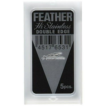 Feather Safety Razor Blades - 100 Ct Hi-Stainless Double Edge ...