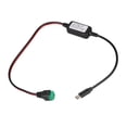 2Pin To USB C Male Charging Cable DC12V 24V Step Down To 5V 15W Power ...