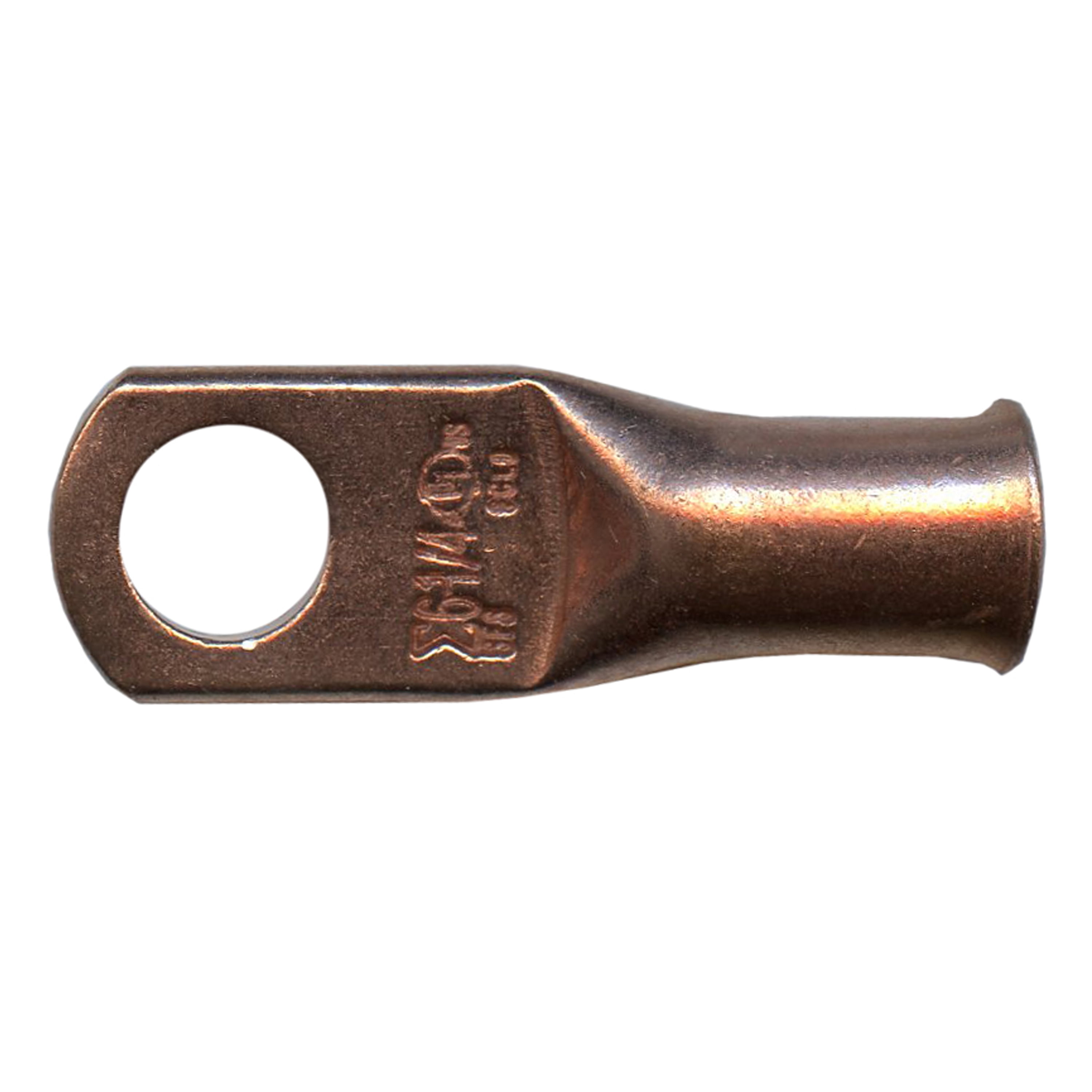 Copper Lug 6 AWG Gauge 1/4" Ring Wire Terminal Battery Cable End ...