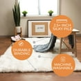 Ultra Soft Faux Sheepskin Fur Shag Rug Ivory 2' x 3' - Walmart.com