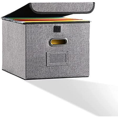 File Boxes [1Pack]Letter Size Multi-purpose Linen File Storage Box ...