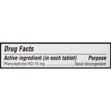 Equate Phenylephrine HCI Congestion Suphedrine PE Tablets, 10 mg, 72 ...