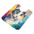 Bathroom Plush Absorbent Mat Combined U-Shaped Square Pad Bath Mat ...