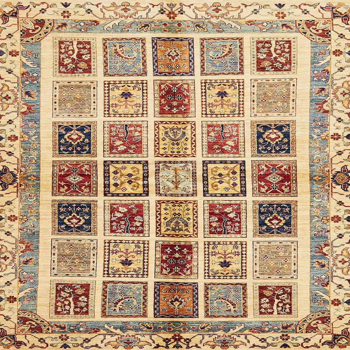 Ahgly Company Indoor Square Abstract Red Abstract Area Rugs, 6' Square ...