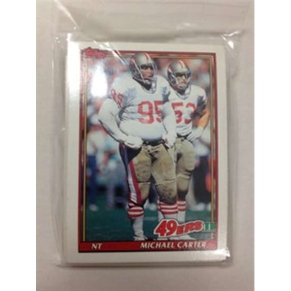 1991 Topps Football 49ers Team Set 26 Cards Jerry Rice (2 diff ...