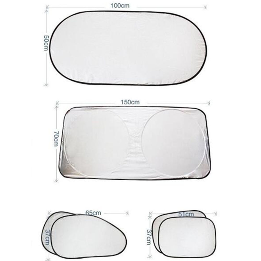 Windshield Sun Shade Visor Heat Block Screen Ray Folding Cover Pack of ...