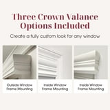 "ARLO BLINDS Cordless Faux Wood Blind, Crown Valance - 58 1/2""W x 60 ...