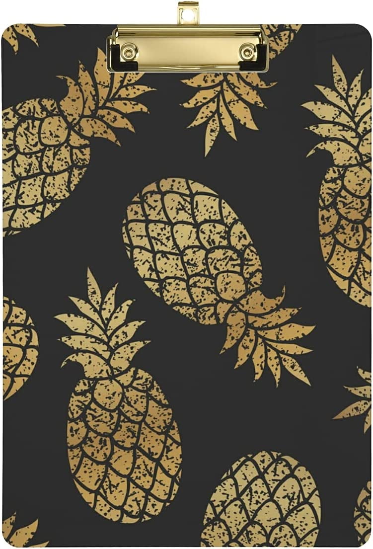 FMSHPON Golden Pineapple Fruit Clipboard Hardboard Wood Nursing Clip ...