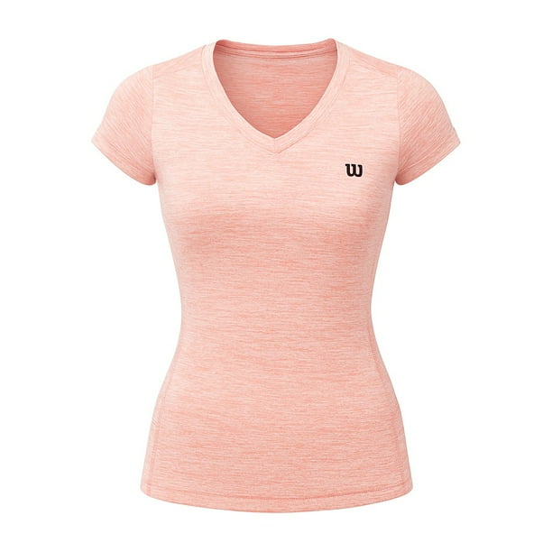 Playera Deportiva Wilson para Mujer Spicy Color Anaranjado Talla M ...