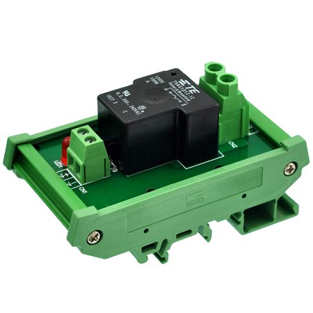 CZH-Labs DIN Rail Mount 12V Passive SPST-NO 30Amp Power Relay Module ...