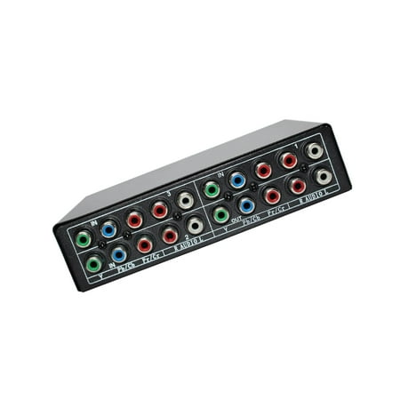 3 in 1 Out Component AV Video Switch Box AV Splitter Selector for ...