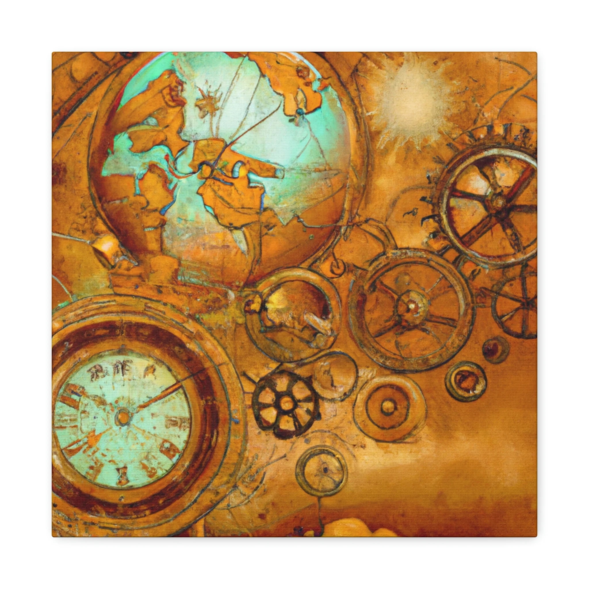 Steampunk Celestial Mapping - Canvas - Walmart.com