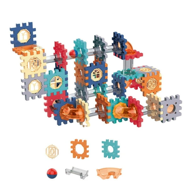 76 Pieces Race Track Toys Educational Toy Ball Track Assembly Toys ...