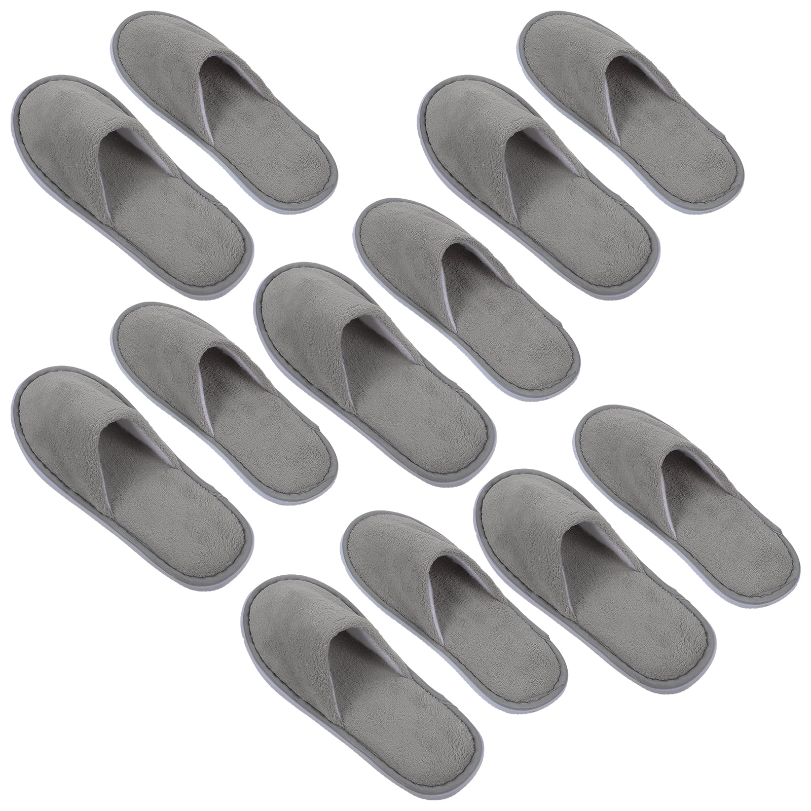 Frcolor Slippers Disposable Spa Guests Bulk Guest Shoes One Home Fleece ...