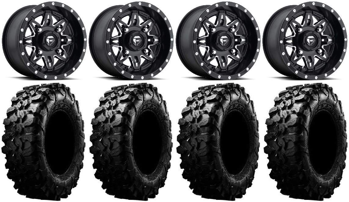 Fuel Lethal Black 15" Wheels 29" Carnivore Tires Sportsman RZR Ranger ...