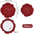 50Pcs Adhesive Wax Seal Stickers Envelope Seal Decoration For Craft ...