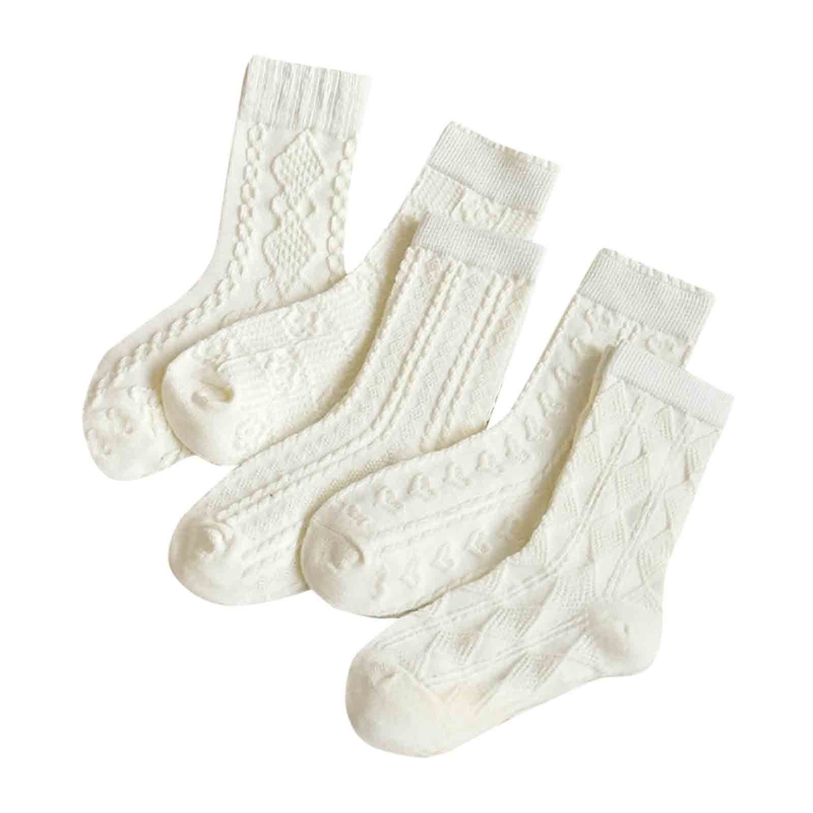 Click here for Fatyb 5 Pairs Kids Girls Crew Socks Soft Mid Calf... prices