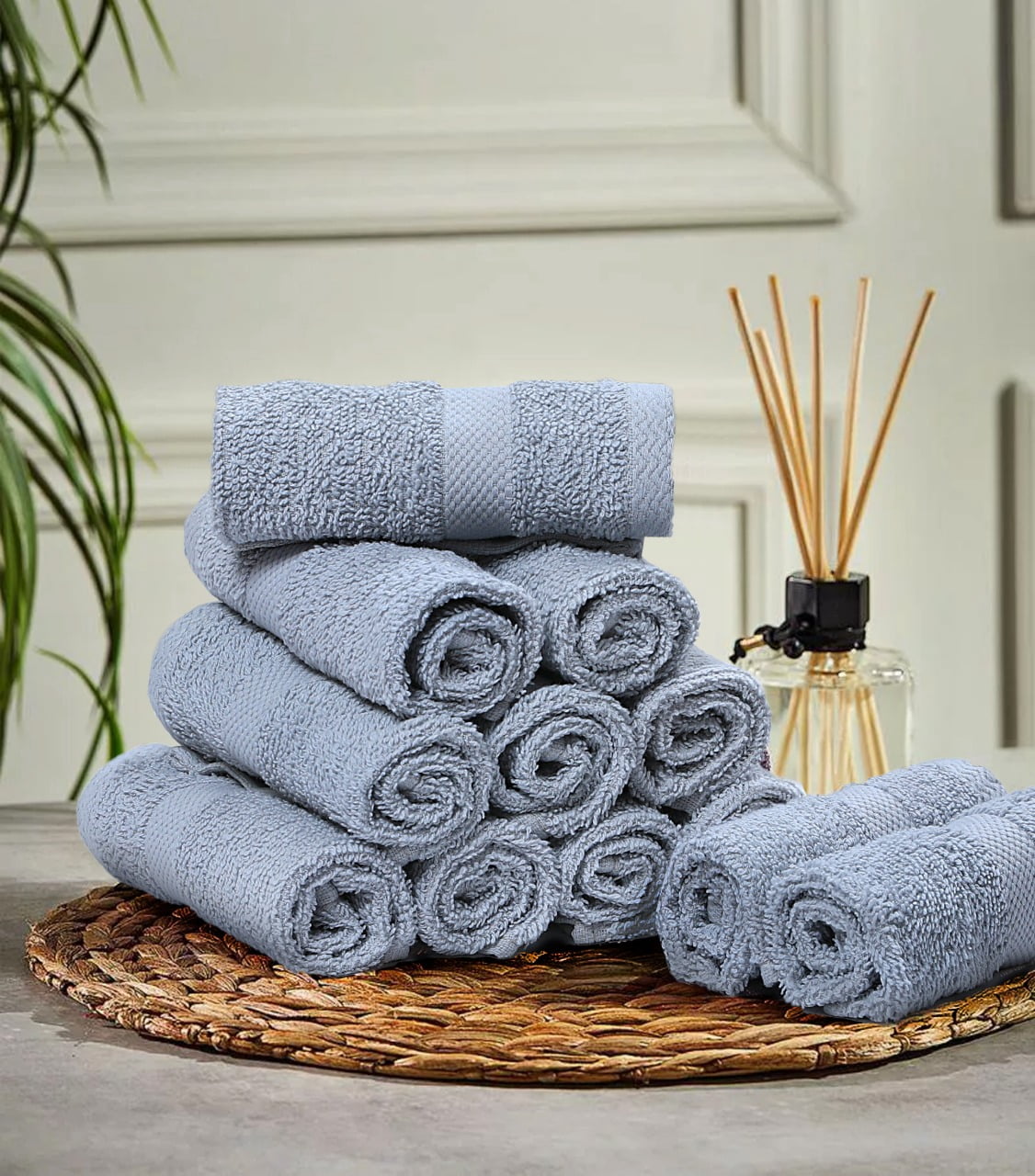 Wash Cloth Towels by Cotton Alley - 12-Pack, 100% Natural Cotton - 12 x ...