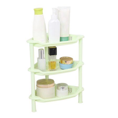 Three Layers Plastic Triangle Storage Rack Multipurpose Corner Shelf ...