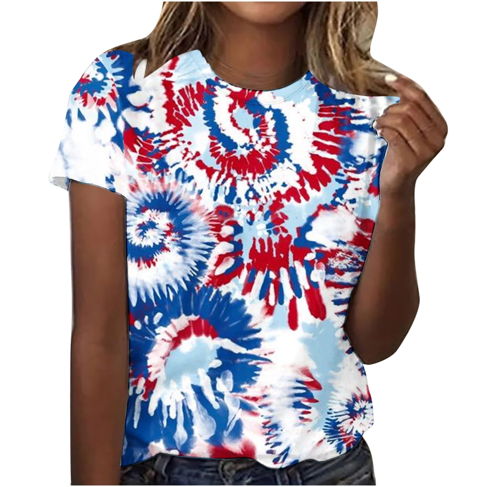 Dtbprq American Flag Shirts Women Patriotic Shirt 4th Of July Tee Tops