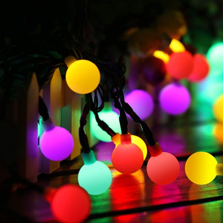 Light Chain Solar Light Chain Outside 50 Globe LED 7m With 8 Light ...