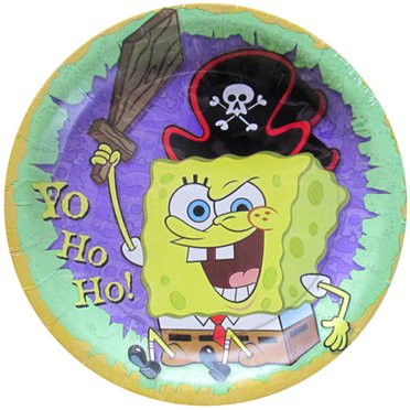 SpongeBob SquarePants Paper Snack/Dessert Plates, 8 Count - Walmart.com