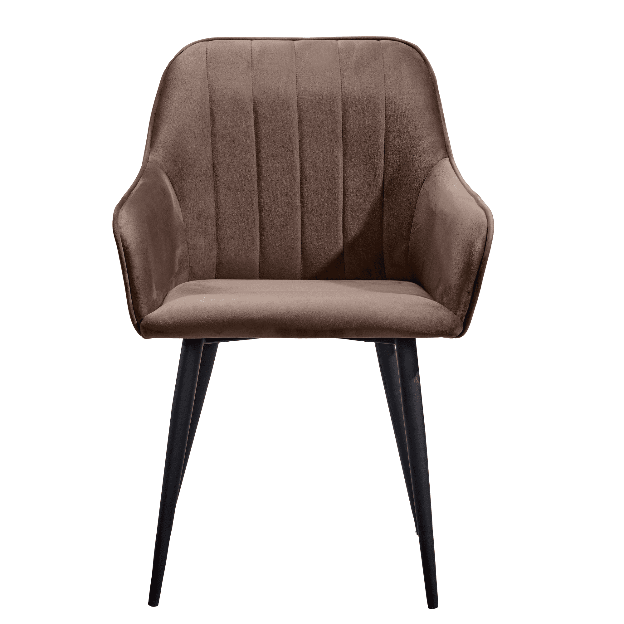 Decorloo Velvet Modern Upholstered Dining Chairs Set of 2-Brown ...