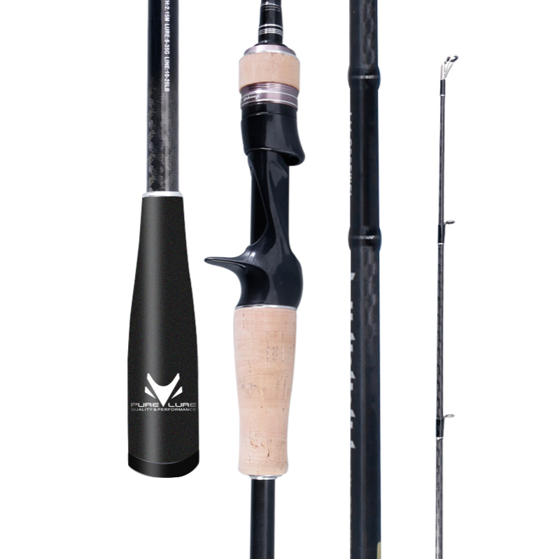 PURELURE Cork Luya Universal Long Cast Rod Gun Grip Straight Handle ...
