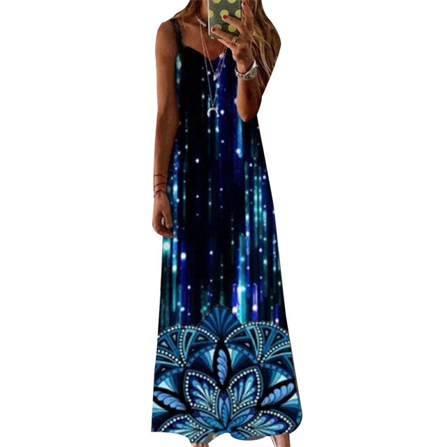 Cindysus Women Sexy V Neck Maxi Dresses Ladies Loose Long Dress Color