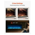 72 Inch Electric Fireplace, 3-Sided Wall Mounted/Recessed, 1500W ...