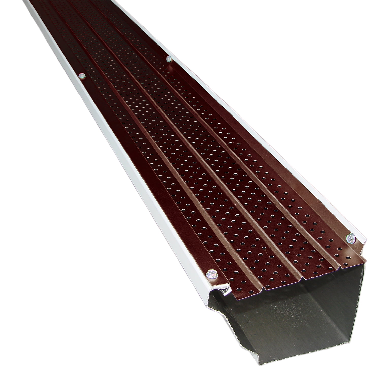 FlexxPoint 30 Year Gutter Cover System, Brown Commercial 6" Gutter ...